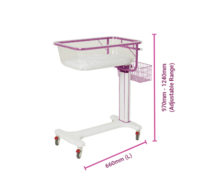 Croyde Height Adjustable Overbed Cot
